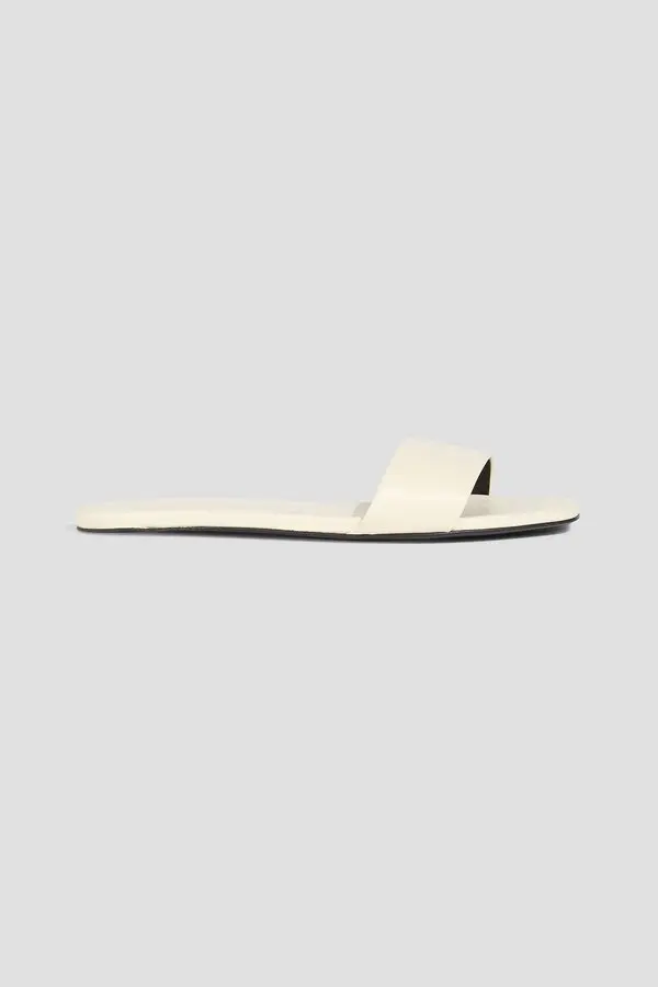 Loulou De Saison Dina Leather Slides - Cream