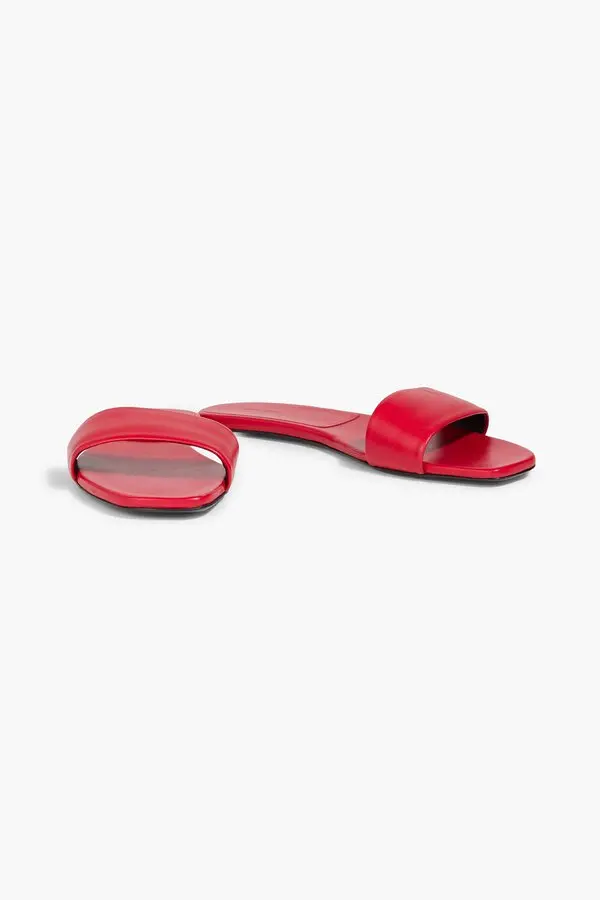 Loulou De Saison Dina Leather Slides - Red