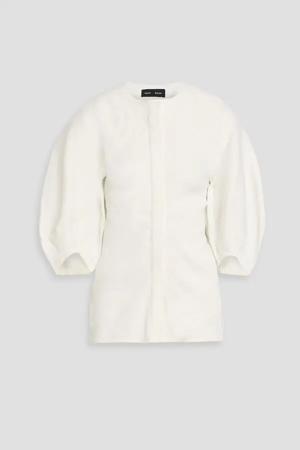 Proenza Schouler Reagan Linen-blend Twill Blouse - Off-white