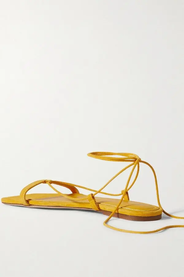 TOTEME Suede Lace-up Sandals