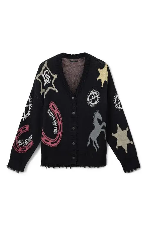 ALLSAINTS Hester Western Cotton Jacquard Cardigan