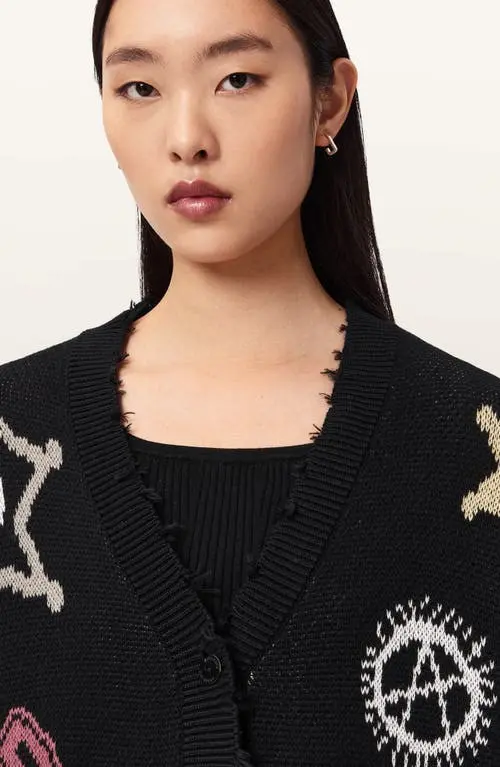 ALLSAINTS Hester Western Cotton Jacquard Cardigan