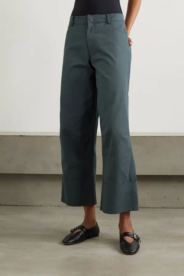 Faithfull The Brand Cassis Cotton-canvas Wide-leg Pants