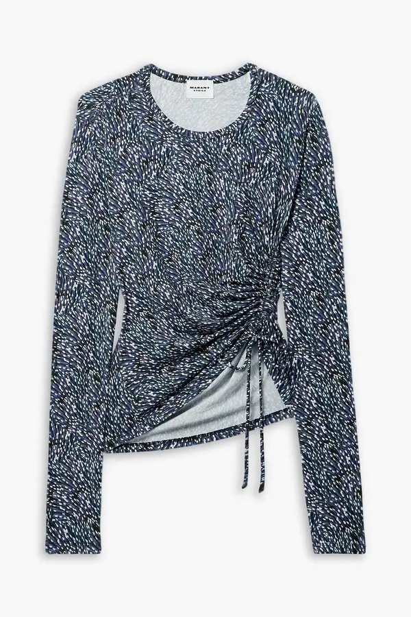 MARANT ETOILE Jazzy Ruched Printed Top