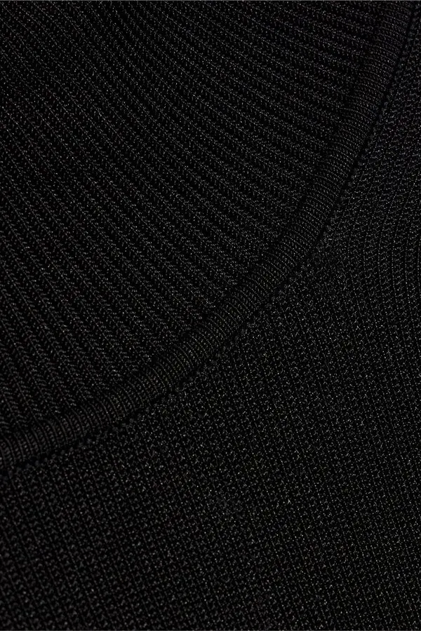 Helmut Lang Cutout Stretch-knit Turtleneck Top