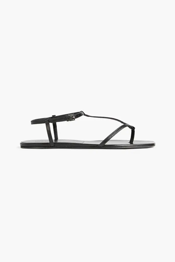 Loulou De Saison Amaru Leather Sandals - Black