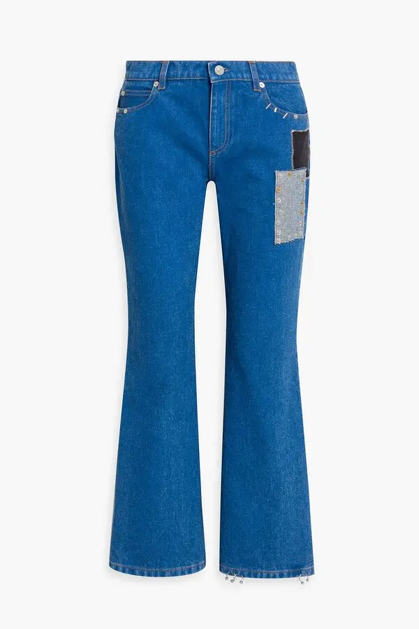 Marni Appliquéd High-rise Bootcut Jeans