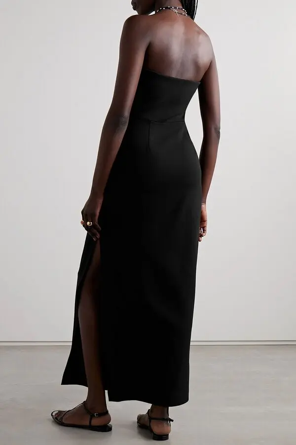 Matteau Strapless Wool-blend Crepe Maxi Dress