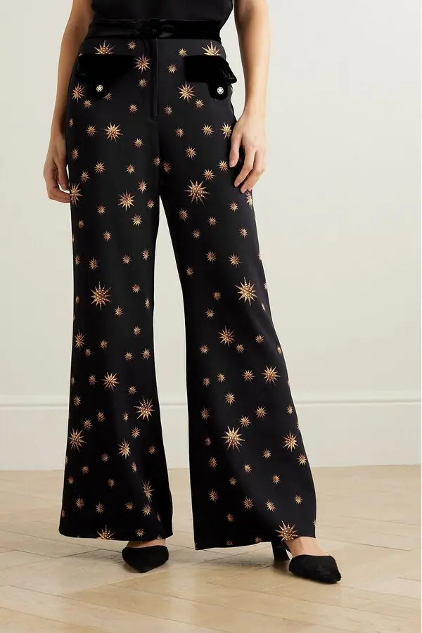 Camilla Printed Woven Flared Pants
