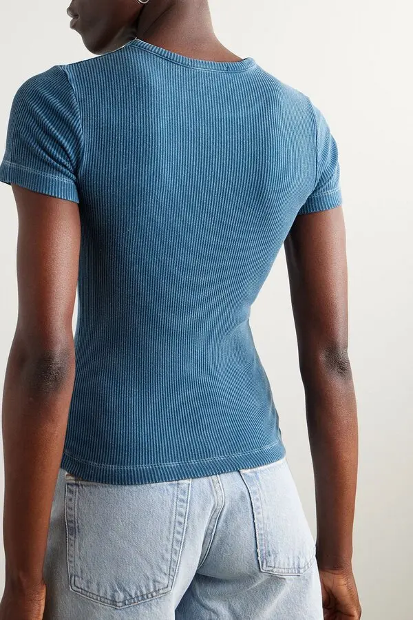 AGOLDE Arlo Ribbed Stretch-modal T-shirt