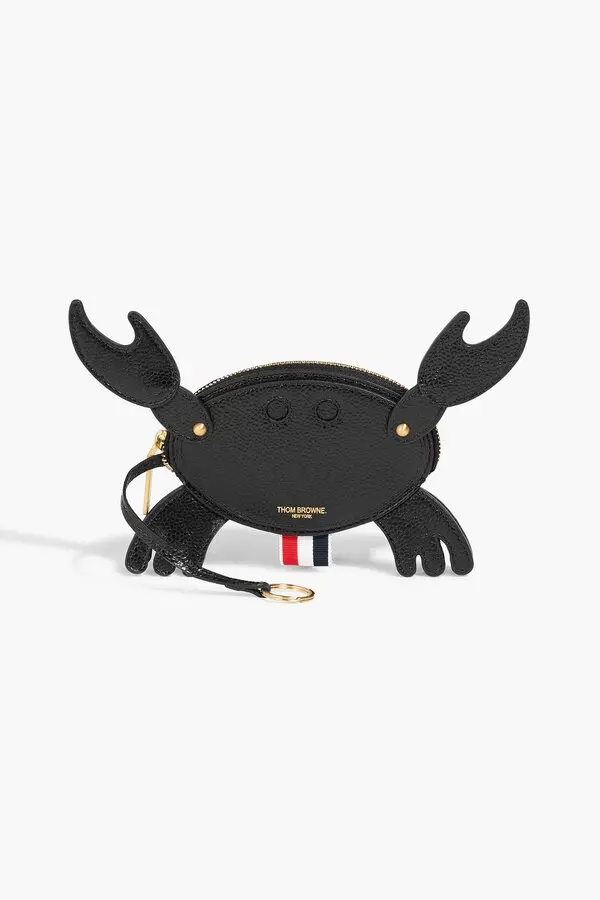 Thom Browne Pebbledleather Coin Purse - Black