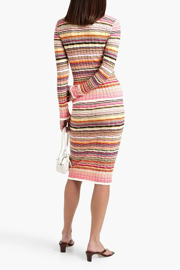 Missoni Space-dyed Ribbed Cotton-blend Skirt