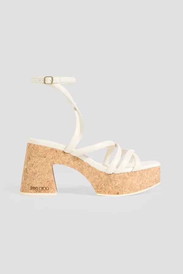 JIMMY CHOO Cecelia 95 Leather Platform Sandals