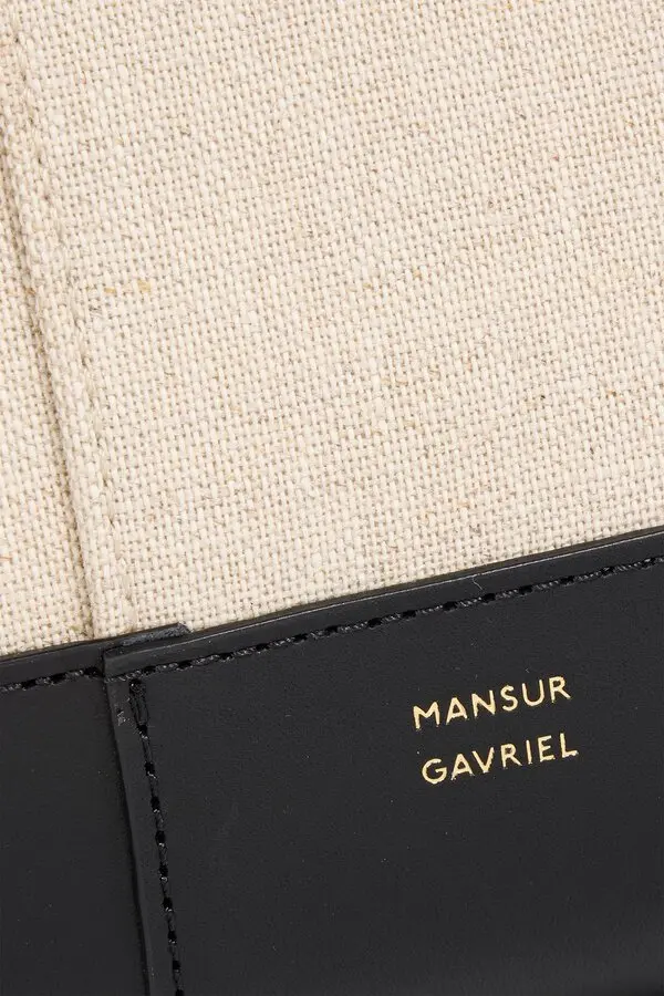 MANSUR GAVRIEL Dea Leather-trimmed Canvas Bucket Bag