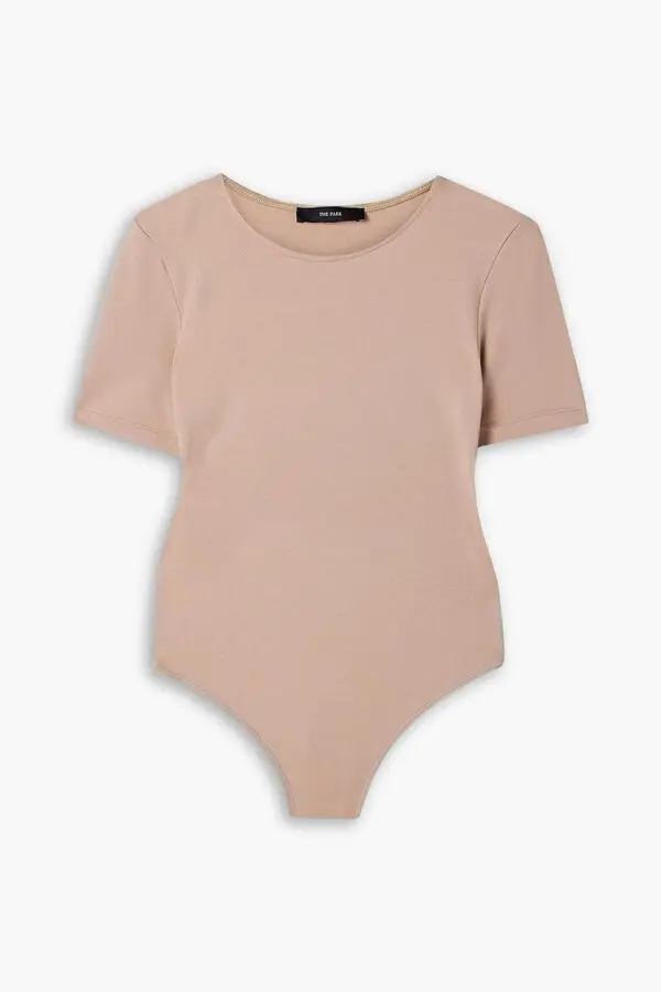 THE PARK Penny Stretchtencel™ Lyocell Jersey Thong Bodysuit - Neutral