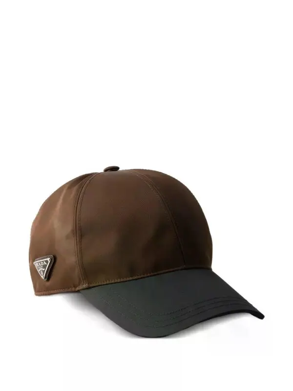 Prada Two-tone Baseball Cap - Brown