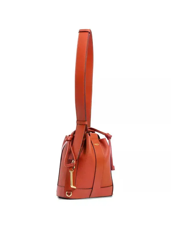 LANCEL Elles Leather Bucket Bag - Orange