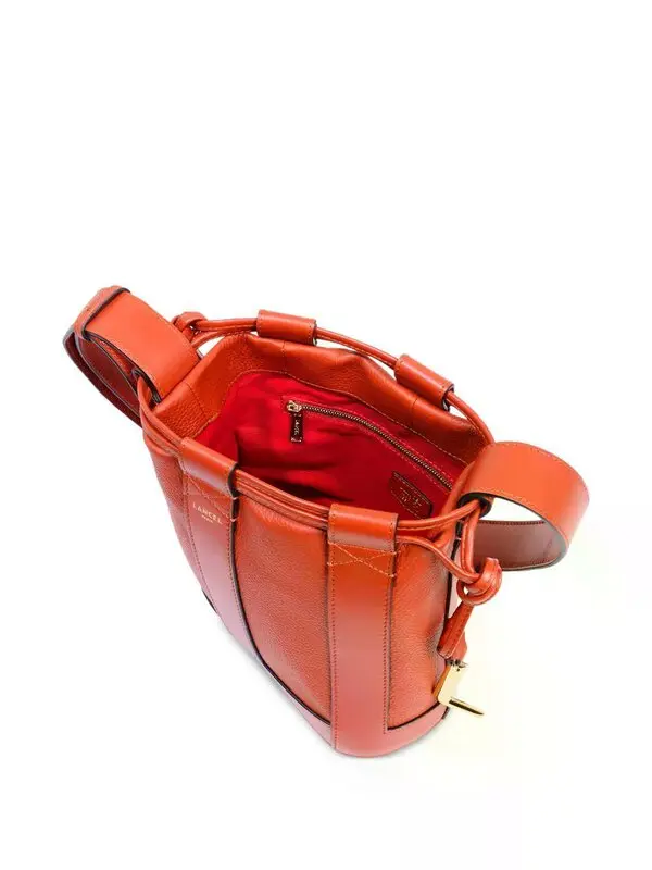 LANCEL Elles Leather Bucket Bag - Orange