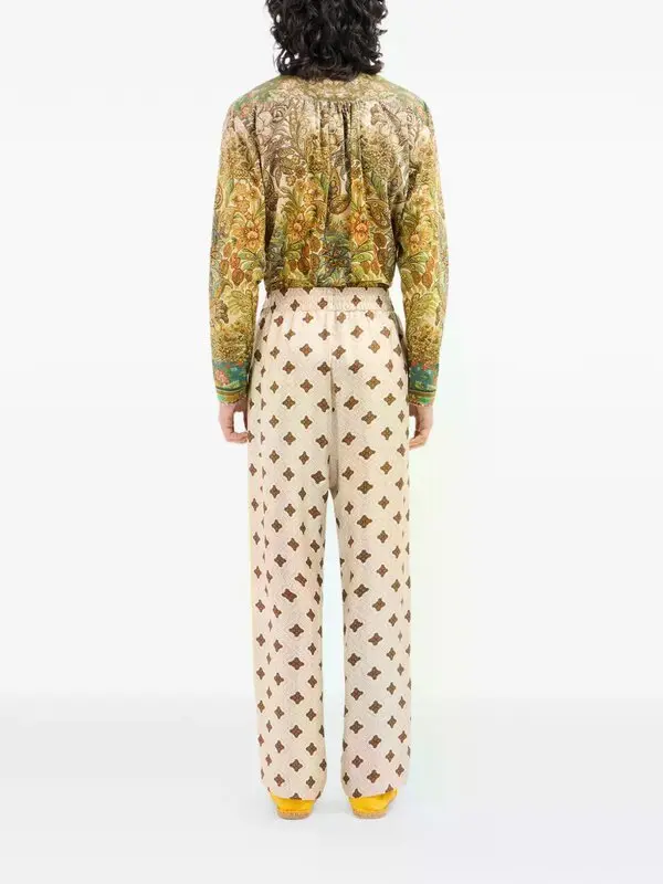 PIERRE-LOUIS MASCIA Patterned Silk Trousers