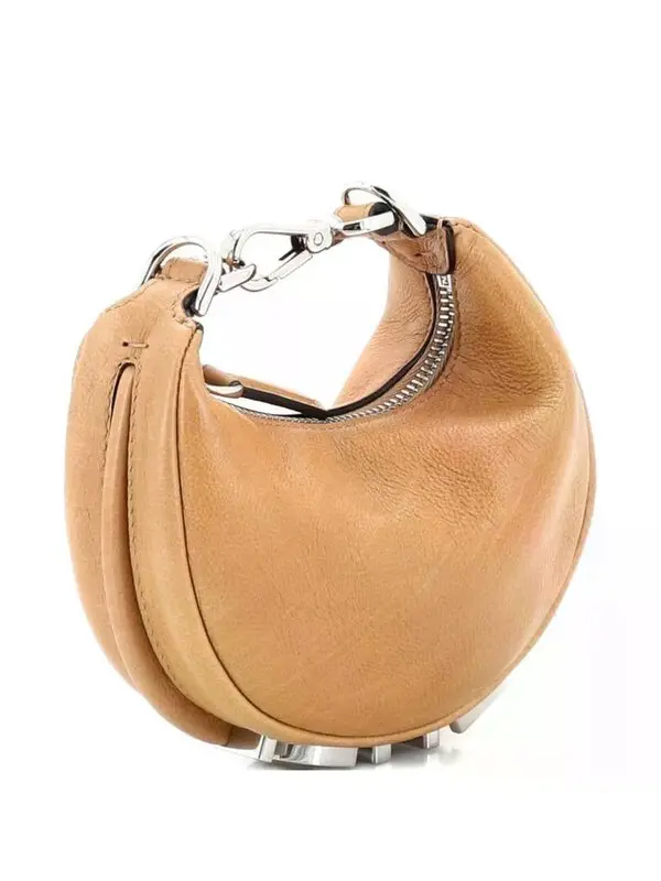 Fendi Graphy Leather Nano Hobo Bag - Brown