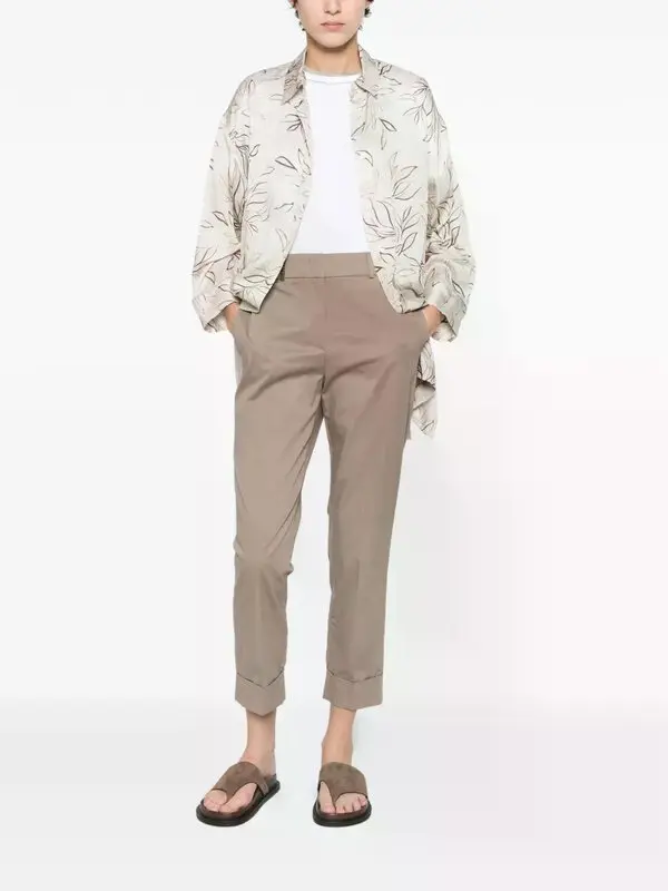 Peserico Cuffed Trousers - Neutrals