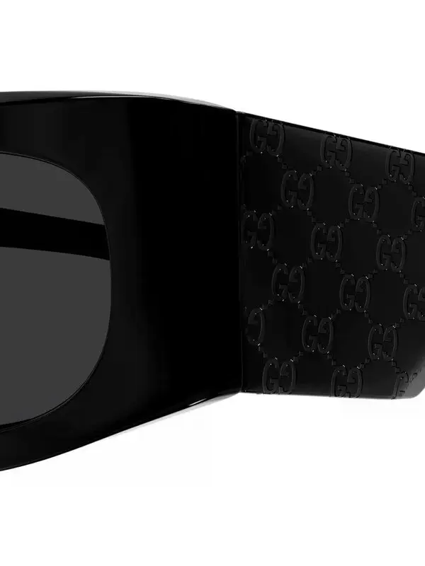 Gucci Rectangle-frame Sunglasses With Embossed Logo