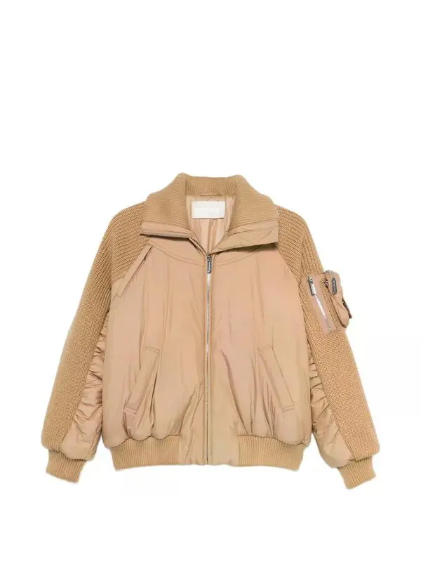 CIRCUS HOTEL Logo-patch Padded Jacket - Neutrals