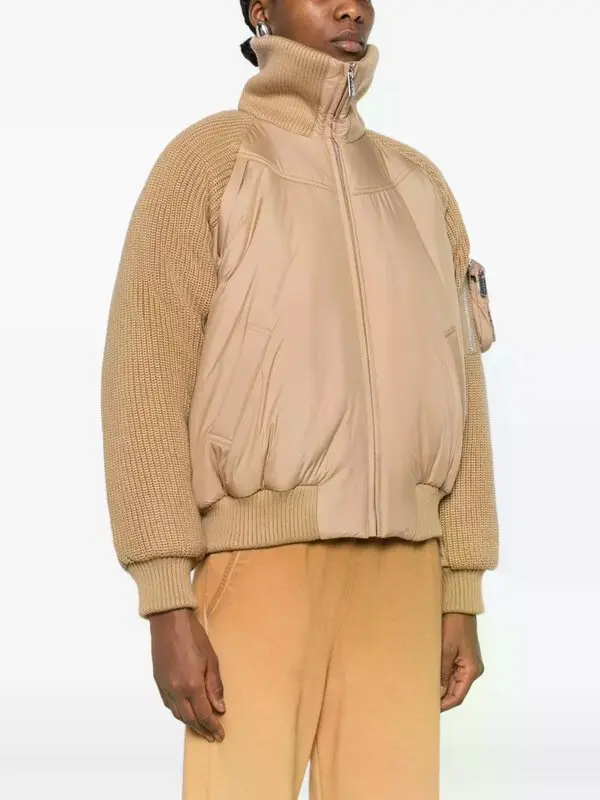 CIRCUS HOTEL Logo-patch Padded Jacket - Neutrals