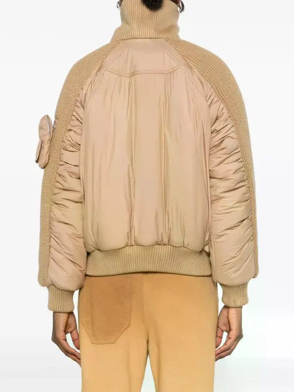 CIRCUS HOTEL Logo-patch Padded Jacket - Neutrals