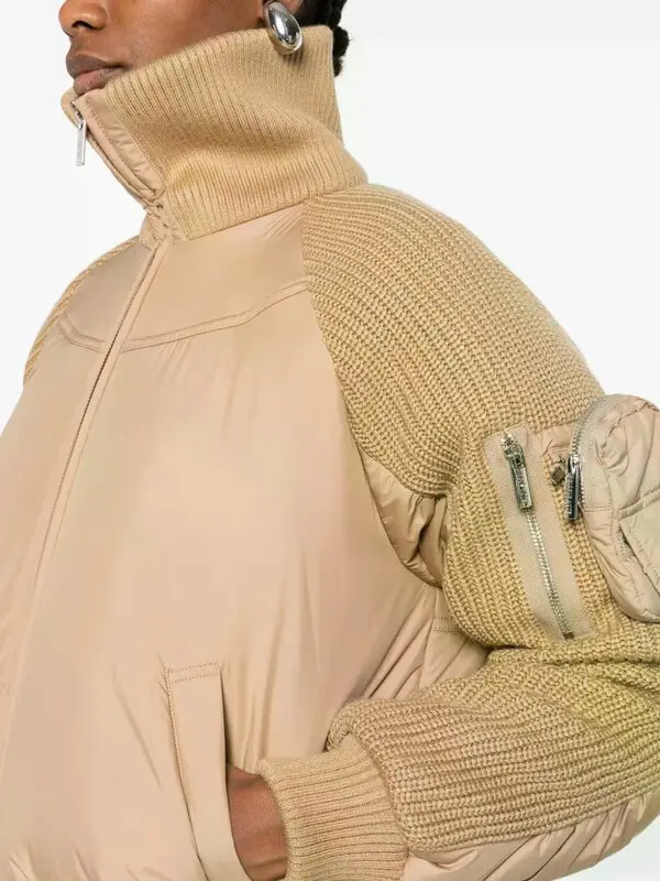 CIRCUS HOTEL Logo-patch Padded Jacket - Neutrals