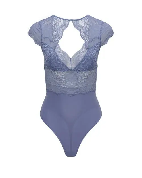 ADORE ME Lace Bodysuit - Medium Blue