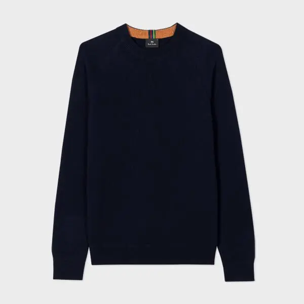 Paul Smith Merino Wool Raglan Sweater - Blue