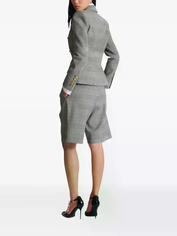 Balmain Prince Of Wales Jacquard Blazer - Grey