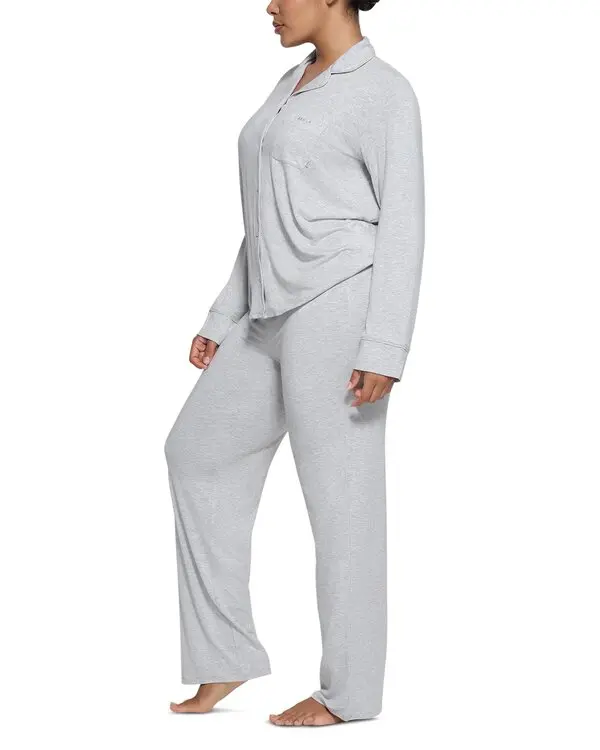 SKIMS Sleep Long Sleeve Pajama Set - Light Heather