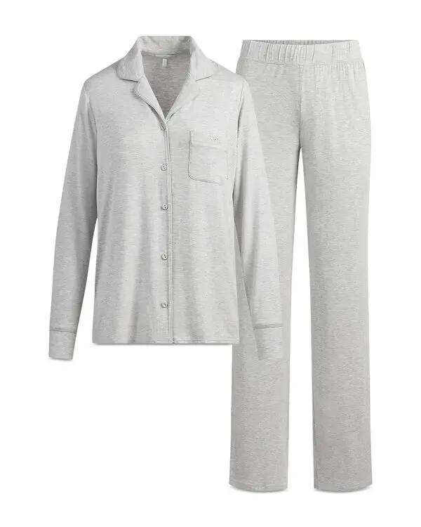 SKIMS Sleep Long Sleeve Pajama Set - Light Heather