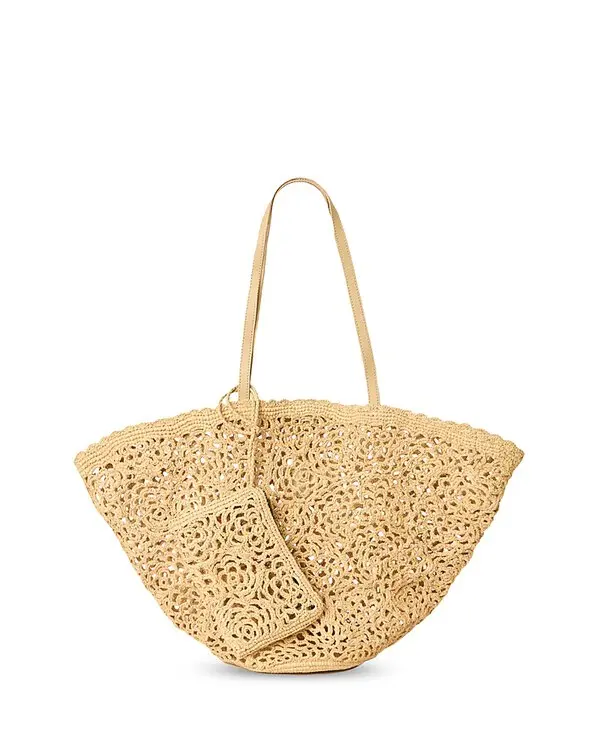 BTB LOS ANGELES Lacera Raffia Tote