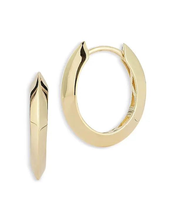 Bloomingdale'S 14k Yellow Knife Edge Hoop Earrings - Gold