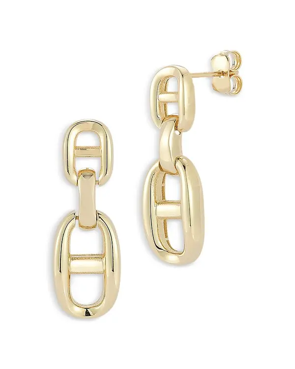 Bloomingdale'S 14k Yellow Mariner Link Drop Earrings - Gold