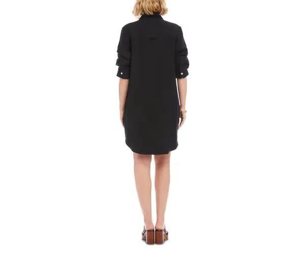 Karen Kane Ruched Sleeve Shirtdress - Black