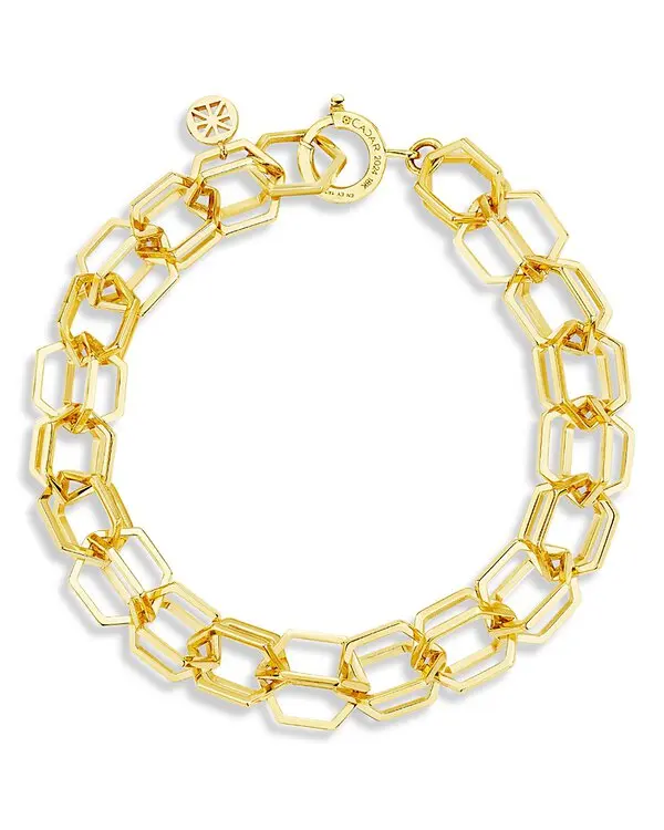 CADAR 18k Yellow B Home Open Link Bracelet - Gold