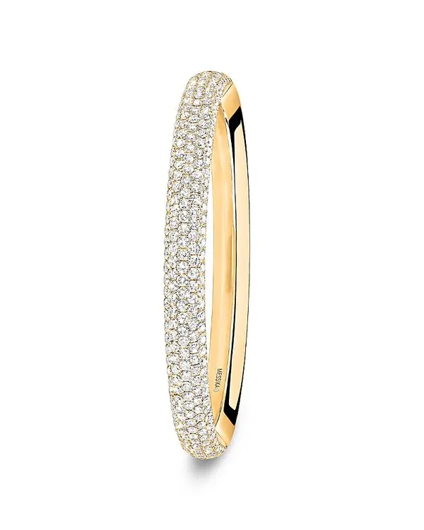 Messika 18k Yellow Diamond Pave Tennis Bangle Bracelet - Gold