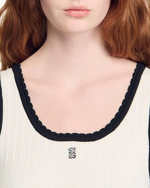 Sandro Two Tone Short Knit Dress