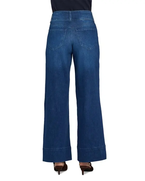 NYDJ Teresa High-rise Wide-leg Double Button Jeans - Deep Wave
