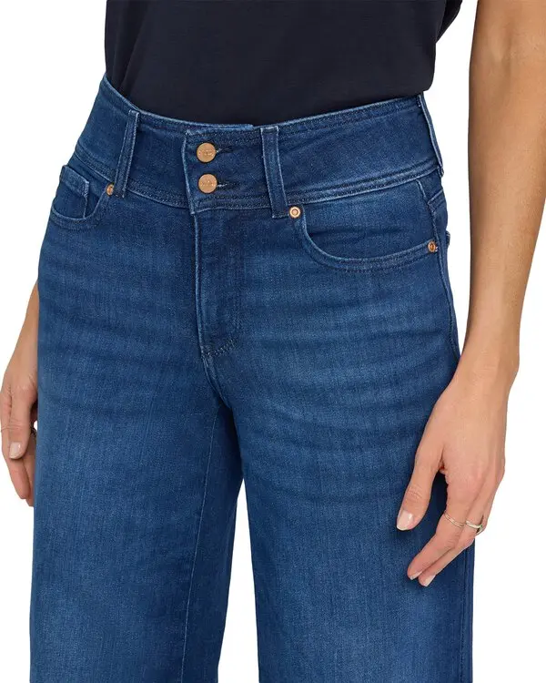 NYDJ Petites Teresa High Rise Wide Leg Jeans - Deep Wave