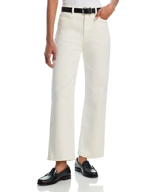 Paige Stevie High-rise Ankle Jeans - Cream Cloud