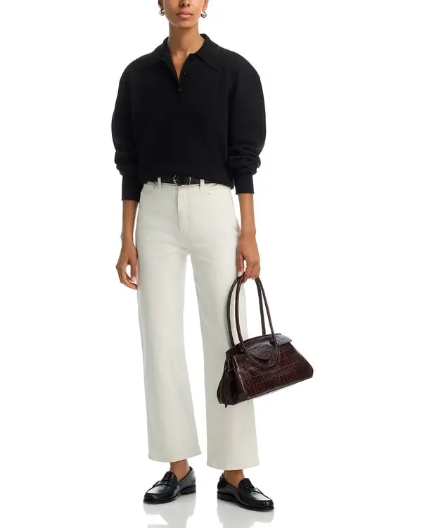 Paige Stevie High-rise Ankle Jeans - Cream Cloud