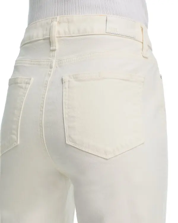 Paige Stevie High-rise Ankle Jeans - Cream Cloud