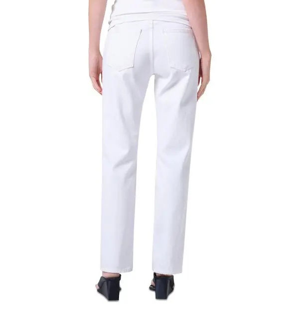 AGOLDE Lana High Rise Straight Jeans - Marshmallow