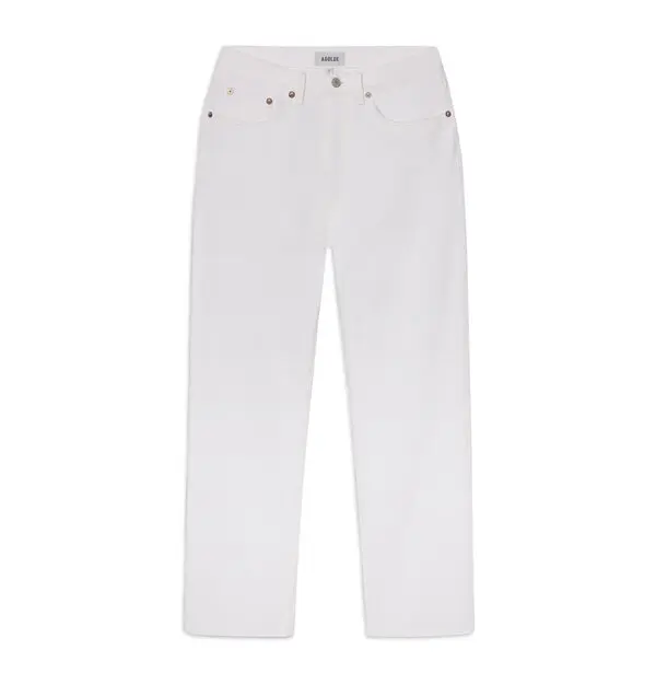 AGOLDE Lana High Rise Straight Jeans - Marshmallow
