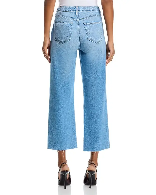 L'Agence Wanda Mid-rise Cropped Wide-leg Jeans